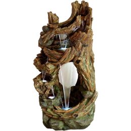 AcquaArte Gartenbrunnen &raquo;Wasserfall KALLONI&laquo; Komplettset mit LED-Beleuchtung, Pumpe und Anschlussmaterial transparent Einheitsgr&ouml;&szlig;e Gartenbrunnen