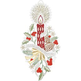 Fensterbild &raquo;Kerze&laquo; Made in Germany bunt Polyester B/L: 18cm x 35cm