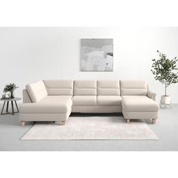 Sit & More sit&more Wohnlandschaft &raquo;Far&ouml; U-Form&laquo; inklusive Federkern, wahlweise mit Schlaffunktion und Bettkasten grau B/H/T: 325cm x 90cm x 187cm, Luxus-