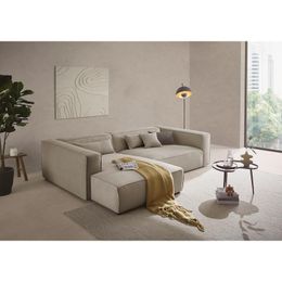 LeGer Home by Lena Gercke Ecksofa &raquo;PIARA XXL Strukturstoff, Big-Sofa, L-Form&laquo; wahlweise Ottomane rechts/links, Kedernaht, extra tiefe Sitzfl&auml;che 100% 