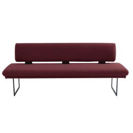 K+w Komfort & Wohnen K+W Komfort & Wohnen Polsterbank &raquo;Longbeach&laquo; 1 Stk. tlg. mit Metallkufen in schwarz Struktur, in der Breite 204cm oder 224cm rot B/H/T: 224cm x 89cm x