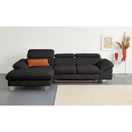 COTTA Ecksofa &raquo;Driver L-Form, B: 268 cm&laquo; Kopfteilverstellung, optional Schlaffunktion & Bettkasten LEDER BEEFY (ein abgedecktes Spalt-Rindsleder) im 