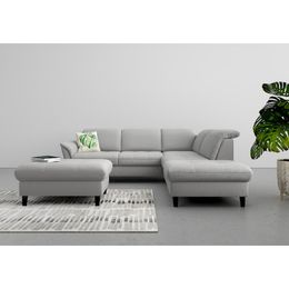 Sit & More sit&more Ecksofa &raquo;Maggiore L-Form&laquo; wahlweise mit Kopfteilverstellung, Schlaffunktion und Stauraum grau 95% Polyester, 5% Polyamid B/H/T: 261cm x 224cm