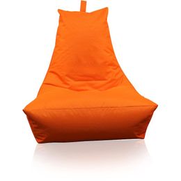 Kinzler Sitzsack &raquo;Lounge&laquo; 1 Stk. tlg. Loungesessel, Uni Farben, mit R&uuml;ckenlehne, Outdoor geeignet orange Polyester B/H/T: 100cm x 80cm