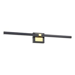 Eglo Wandleuchte &raquo;PEGUERA&laquo; LED-Modul 1 Stk. Warmwei&szlig; Spiegelleuchte, Badezimmer, Metall, Schwarz und Messing, IP44 schwarz 1, &Oslash; 0 H: 11cm, 1 Stk.
