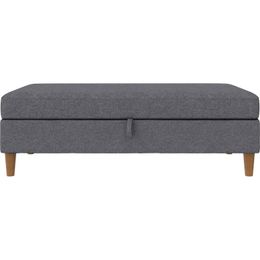 Stauraumhocker &raquo;Lilly&laquo; 1 Stk. tlg. mit Stauraum, frei in Raum stellbar, Sitzh&ouml;he 43 cm grau B/H/T: 130cm x 43cm x 69cm, Webstoff