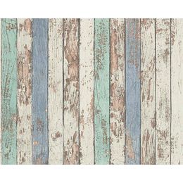 Livingwalls living walls Vliestapete &raquo;Best of Wood`n Stone 2nd Edition&laquo; Holz gestreift realistisch leicht strukturiert Tapete Holzoptik matt leicht strukturiert 