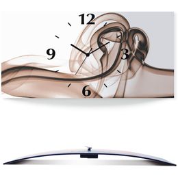 Artland Wanduhr &raquo;Aufeinandertreffen Hintergrund- braun&laquo; wahlweise mit Quarz- oder Funkuhrwerk, lautlos ohne Tickger&auml;usche braun B/H/T: 50cm x 25cm x 0,3cm, 