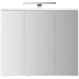 Jokey Spiegelschrank &raquo;Arda&laquo; 72,2 x 68,2 x 19,5 cm wei&szlig; MDF wei&szlig;, B/H/T: 72,2cm x 68,2cm x 19,5cm, T&uuml;ren: 3 Stk.