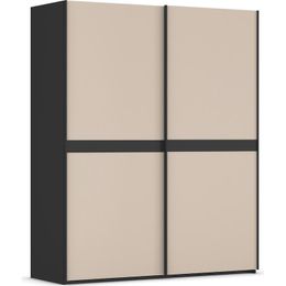 Rauch Schwebet&uuml;renschrank &raquo;Kleiderschrank Schrank Garderobe Schlafzimmerschrank SCALE-LINE&laquo; edle Optik mit Bauchbinde in Korpusfarbe mit Glasfront 