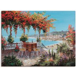 Artland Wandbild &raquo;Macht mein Tag perfekt&laquo; Gew&auml;sser 1 Stk. tlg. als Leinwandbild, Poster in verschied. Gr&ouml;&szlig;en blau Leinwand B/H/T: 40cm x 30cm, Leinwandbild 