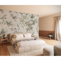 Komar Fototapete &raquo;Vlies Fototapete - Peachy Flora - Gr&ouml;&szlig;e 300 x 250 cm&laquo; Motiv bedruckt glatt beige Vlies B/L: 3m, Rollen: 1