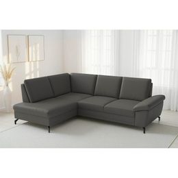 Sit & More sit&more Ecksofa &raquo;Chelsea Leder L-Form, B:249 cm, inkl. Armteil- & Sitztiefenverstellung&laquo; optional mit Schlaffunktion und Bettkasten B/H/T: 249cm x 