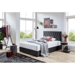 ATLANTIC HOME COLLECTION Boxbett &raquo;"Benita", inkl. Bettkasten&laquo; erh&auml;ltlich in verschiedenen Gr&ouml;&szlig;en, inkl. Taschen-Federkernmatratze grau Bezug Bett: 100