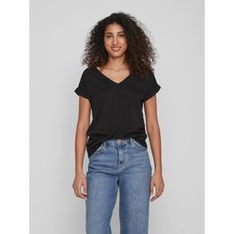 Vila Damen V-Shirt &raquo;VIDREAMERS NEW V-NECK T-SHIRT - NOOS&laquo; schwarz XS