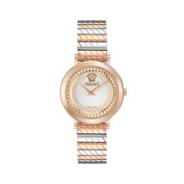 Versace Damen Quarzuhr &raquo;DELPHINUS&laquo; Armbanduhr, Damenuhr, Swiss Made, Edelstahlarmband, analog Einheitsgr&ouml;&szlig;e