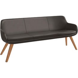 Musterring Essbank &raquo;Tavia&laquo; Stativgestell Wildeiche massiv ge&ouml;lt, Breite 180, 200 oder 220 cm braun B/H/T: 180cm x 87cm x 66cm, Echtleder