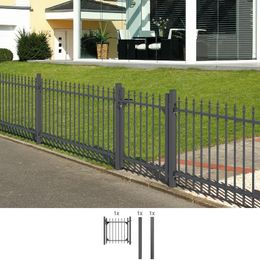 Alberts Zauneinzelt&uuml;r &raquo;Chaussee&laquo; Breite: 96,5 cm, H&ouml;he: 100 und 120 cm, versch. Farben grau Aluminium B/H: 96,5cm x 100cm