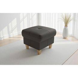 Sit & More sit&more Polsterhocker &raquo;Pamela, Leder, B: 58 cm&laquo; 1 Stk. tlg. mit praktischen Stauraum, hochwertige Qualit&auml;t, verschiedene Farben grau B/H/T: 58cm x 