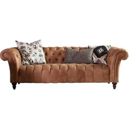 GUTMANN FACTORY Big-Sofa &raquo;Amazonas, Sofa mit Anilinleder-Bezug, Breite 230 cm&laquo; Sitzpolsterung: formstabiler Poly&auml;therschaum auf Wellenunterfederung braun B/H/T: 230cm