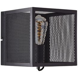 Brilliant Wandleuchte &raquo;Maze&laquo; E27 1 Stk. 20 x 20 x 20 cm, E27, Metall, schwarz korund schwarz 1, H: 20cm, 1 Stk.