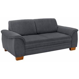OTTO home 3-Sitzer &raquo;Husum&laquo; mit Sitztiefenverstellung, Kontrastnaht und Federkern grau Luxus-Microfaser in Lederoptik (100% Polyester);Luxus-Microfaser