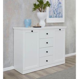 Home Affaire Sideboard &raquo;&Ouml;rebro&laquo; Kommode, zeitloser Landhausstil, mit Vollauszug wei&szlig; Einheitsgr&ouml;&szlig;e