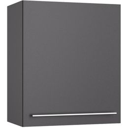 KOCHSTATION H&auml;ngeschrank &raquo;KS-Bern2&laquo; Breite 60 cm, 1 T&uuml;r, 2 Einlegeb&ouml;den grau Holzwerkstoff B/H/T: 60cm x 70,4cm x 34,9cm, T&uuml;ren: 1 Stk.