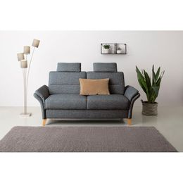 OTTO home 3-Sitzer &raquo;Westerland&laquo; Federkern-Polsterung. wahlweise mit Armlehnfunktion blau 100% Polyester B/H/T: 186cm x 90cm x 89cm, Struktur, ohne 