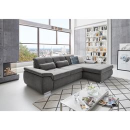 Die PlanBar Ecksofa &raquo;MP-IN16037 L-Form, Breite 289 cm, mit Federkern-Polsterung&laquo; mit Sitztiefenverstellung & Zierkissen 100% Polyester B/H/T: 289cm x 