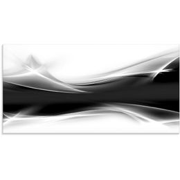 Artland Glasbild &raquo;Kreatives Element&laquo; Gegenstandslos 1 Stk. tlg. in verschiedenen Gr&ouml;&szlig;en schwarz B/H/T: 100cm x 50cm, Glasbild Gegenstandslos, 1 Stk.