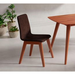 Home Affaire Stuhl &raquo;Sandy&laquo; () 2 Stk.mit verschiedenen Stuhlbeinfarben und Farbvarianten, Sitzh&ouml;he 47 cm braun Polyester B/H/T: 47cm x 88cm x 56cm, 2 