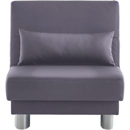 Home Affaire Schlafsofa &raquo;Gina&laquo; mit einem Handgriff vom Sofa zum Bett braun 100% PU B/H/T: 80cm x 86cm x 195cm, Kunstleder