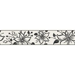 A.S. Cr&eacute;ation Bord&uuml;re &raquo;Only Borders&laquo; Wald botanisch floral aufgesch&auml;umt Tapete Bord&uuml;re Holzoptik Borte Wohnzimmer Schlafzimmer K&uuml;che modern schwarz Papier, Vinyl B/