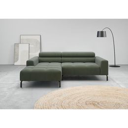 Home Affaire Ecksofa &raquo;Claya, 223 cm breit, L-Form, Kopfteilverstellung&laquo; Moderne Steppung, weicher Polsteraufbau & saugroboterfreundliche H&ouml;he 95% 