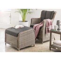 Destiny Gartenlounge-Set &raquo;LUNA CASA&laquo; 4 Stk. tlg. Aluminium, Polyrattan grau Polyrattan B/H/T: 60cm x 87cm x 71cm