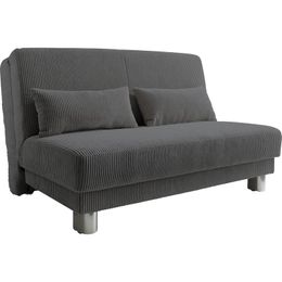 Home Affaire Schlafsofa &raquo;Gina&laquo; mit einem Handgriff vom Sofa zum Bett grau B/H/T: 160cm x 86cm x 195cm, Cord