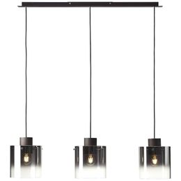 Brilliant Pendelleuchte &raquo;Beth&laquo; E27 1 Stk. H&auml;ngelampe 3flg Kaffee / Rauchglas, Glasleuch braun 3, H: 122cm, 1 Stk.