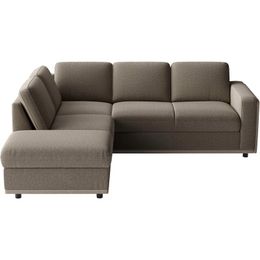 Sit & More sit&more Ecksofa &raquo;Cordoba&laquo; wahlweise mit Schlaffunktion und Bettkasten oder Stauraum braun 100% Polyester B/H/T: 232cm x 85cm x 212cm, Soft clean, 