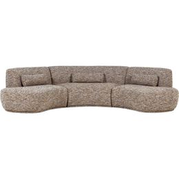 Woood Big-Sofa &raquo;Batavier 6-Sitzer Melange-Webstoff halbrunde Form B320 x T176 x H74 cm&laquo; 6-Sitzer,Tragkraft 480 kg gesamt, Ausgezeichnete 