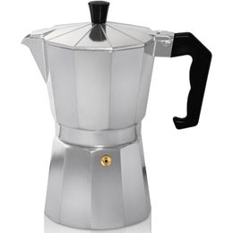 Kr&uuml;ger Espressokocher &raquo;Italiano&laquo; 0,45 l Kaffeekanne traditionell italienisch, aus Aluminium, mit Silikon-Dichtungsring silber 0,45 l, 9