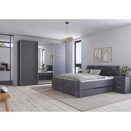 OTTO home Bett &raquo;Doppelbett Polsterbett Stauraumbett AGORDO&laquo; 180x200 cm, Kopf- und Fu&szlig;teil aus Cordstoff oder Webstoff, praktische Bettschubk&auml;sten f&uuml;r 