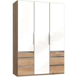 wimex Kleiderschrank &raquo;Level by fresh to go&laquo; mit vollfl&auml;chigen Glast&uuml;ren braun B/H/T: 150cm x 216cm x 58cm, Schubladen: 6 Stk. T&uuml;ren: 3 Stk.