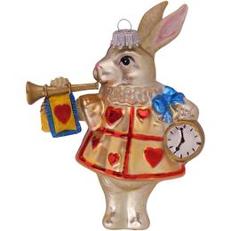 Christbaumschmuck &raquo;CBK70208, Weihnachtsdeko, Christbaumschmuck&laquo; Kaninchen aus Glas bunt Glas Einheitsgr&ouml;&szlig;e