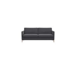 FLEXLUX 2,5-Sitzer &raquo;Fiore, super bequem durch Kaltschaum im Sitz&laquo; schmale Armlehnen, F&uuml;&szlig;e Alu+ Eiche grau 100% Polyester B/H/T: 181cm x 85cm x 92cm, 