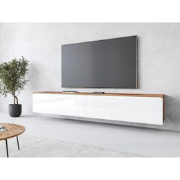 Home Affaire Lowboard &raquo;LOWBOARD VERA, wahlweise mit oder ohne Beleuchtung&laquo; Modernes griffloses TV-Board, 180 cm TV-Schrank, stehend und h&auml;ngend wei&szlig; B
