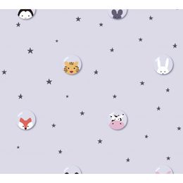 A.S. Cr&eacute;ation Vliestapete &raquo;Little Love&laquo; Motiv abstrakt naturalistisch glatt Kindertapete Tapete Tier Tapeten Kinderzimmer Schlafzimmer Design B&uuml;ro grau Vlies B/L: 