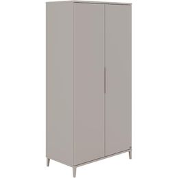 YUNY by PAIDI Kleiderschrank &raquo;BROTHER STU inkl. Kleiderstangen und Einlegeb&ouml;den&laquo; B/H/T ca. 95x195x52cm, Taupe, zertifizierte Qualit&auml;t, Soft-Close grau
