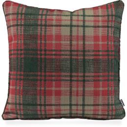 HOCK Dekokissen &raquo;Eddy&laquo; Karo, Weihnachtskissen, inkl. F&uuml;llung, Bezug mit Rei&szlig;verschluss rot Obermaterial: 66% Polyester, 34% Polyacryl. F&uuml;llung: 100% 