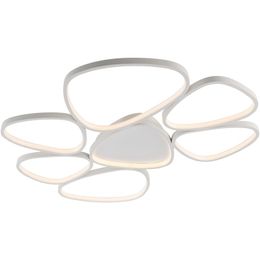JUST LIGHT Deckenleuchte &raquo;PEBBLES&laquo; LED-Board 1 Stk. Warmwei&szlig; LED, dimmbar, Switchmo, Memory, nach Trennung vom Netz wei&szlig; 1, &Oslash; 0cm H: 6,5cm, 1 Stk.